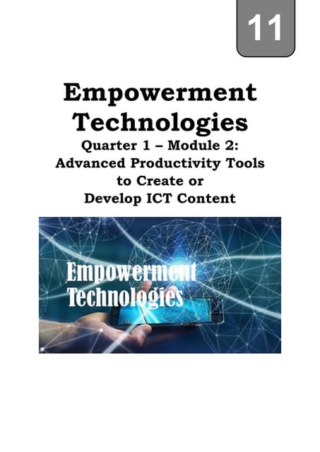 6. Applied Productivity Tools with Advanced Application Techniques PPT.pptx | Desktop Publishing ...