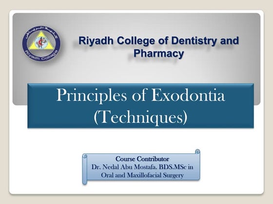 Exodontia Principles and Techniques | PDF | Dental Health | Diseases ...