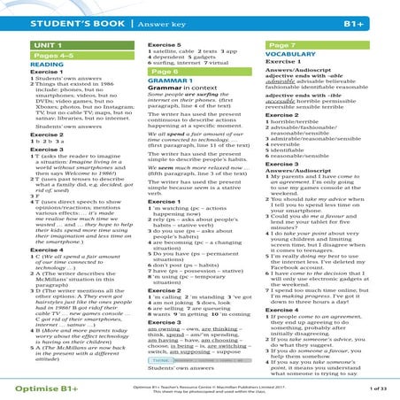 pdfcoffee.com-opt-b1plus-sb-answers.pdfvi | PDF