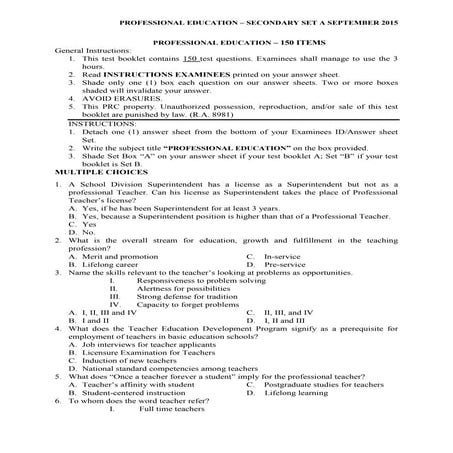 PROF.ED 100 Questions with Answer Key | 2025 - 2026 | www.edureaper.com