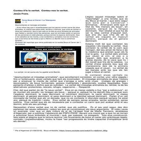 Conteu-li’ls la veritat. Conteu-nos la veritat. | PDF