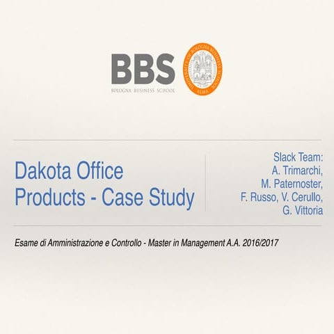 Dakota Office Products - Soluzioni ed analisi | PDF