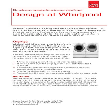 Design at Whirpool | DOC