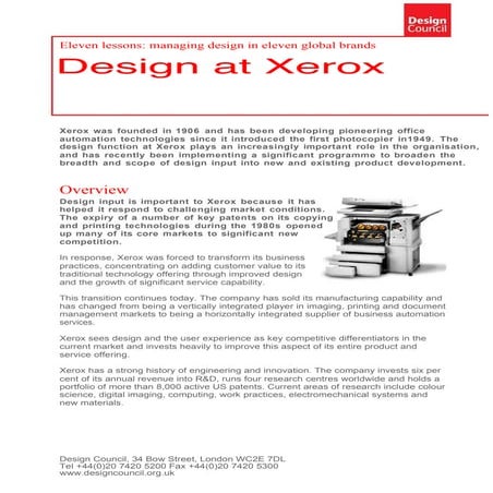 Design at Xerox | PDF