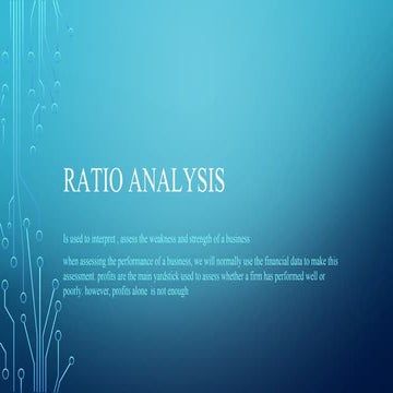 Ratio Analysis | PDF
