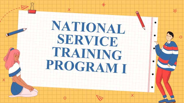 National Service Training Program (CWTS) pptx | PPTX
