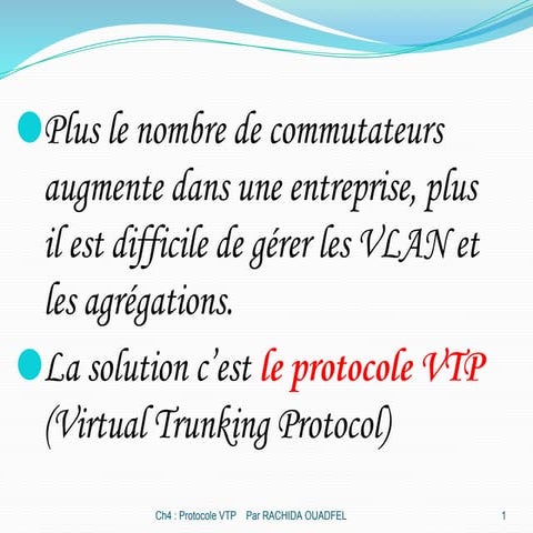 Protocole VTP.pdf | Computer Networking | Computing