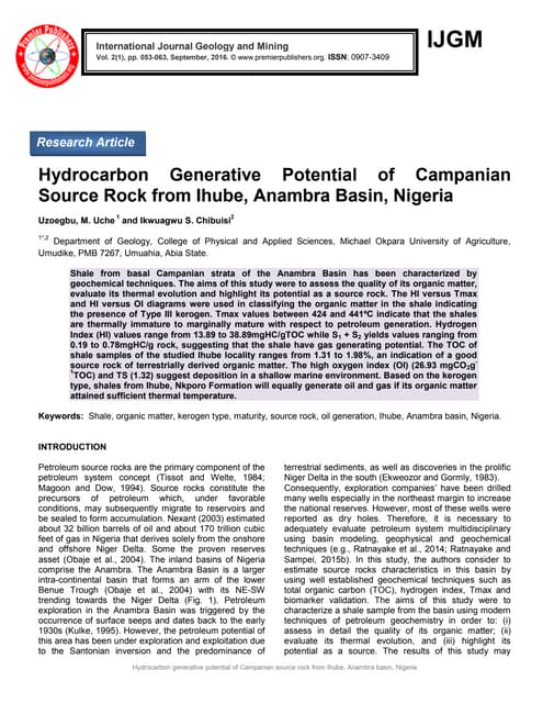Geology, Stratigraphy and Petroleum Potentials of the Borno Basin | PPTX