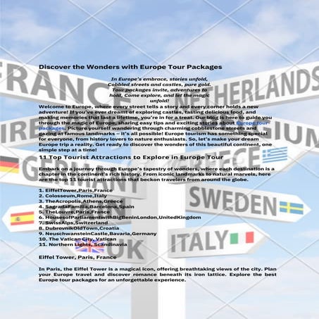 EUROPE TOUR PACKAGE | PDF