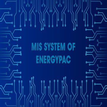 MIS SYSTEM OF ENERGYPAC | PDF