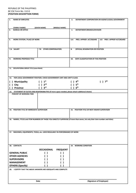 Csc form 211 | PDF | Medical Tests | Medical Health