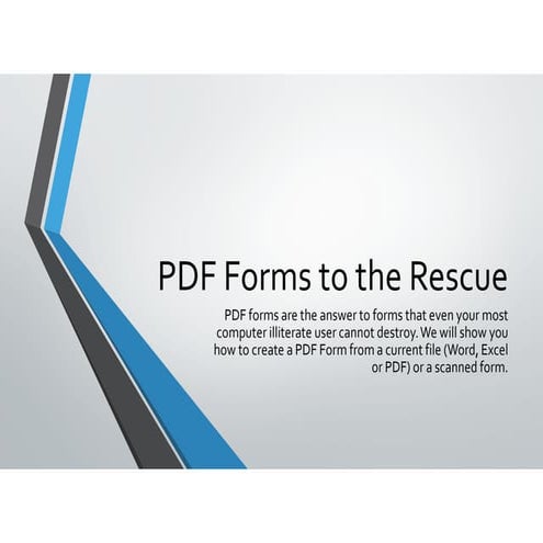 PDF Forms to the Rescue | PDF