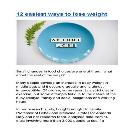 Helpful Guidelines for Successful Weight Loss 2021 | PDF