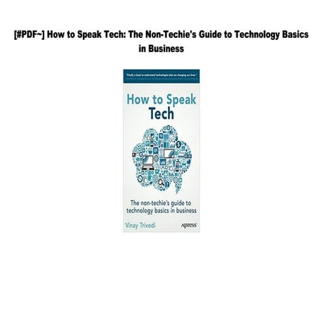 [#Pdf~] how to speak tech the non techie's guide to technology basics ...