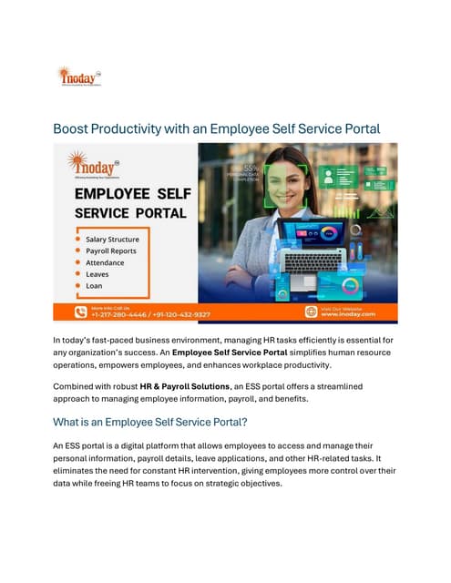 Understanding ESS Or Employee Self-Service | PPT