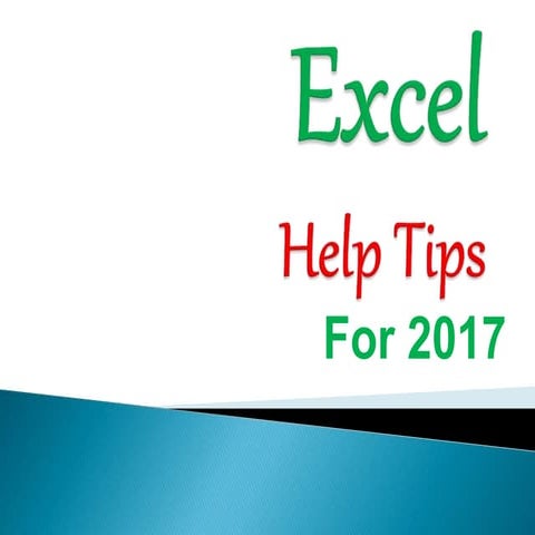 Help Tips for Excel | PPTX