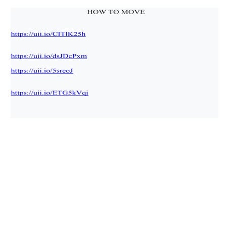 HOW TO MOVE | PDF
