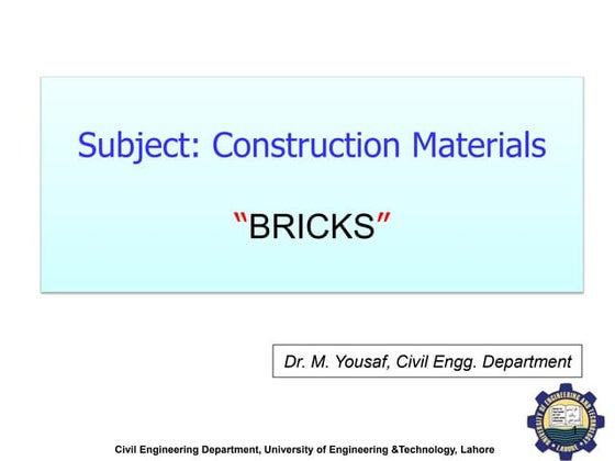 Construction Techniques using clay products | PPT