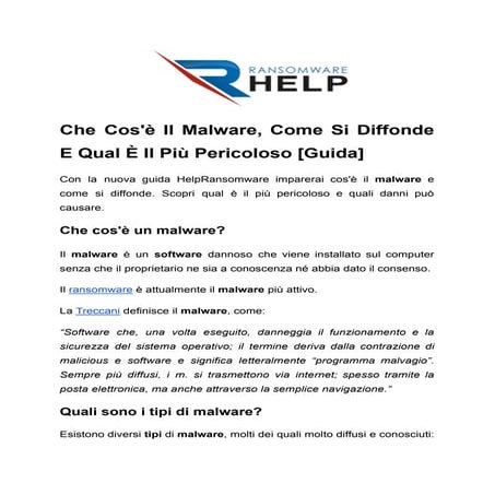 Che Cos'è Il Malware, Come Si Diffonde E Qual È Il Più Pericoloso ...