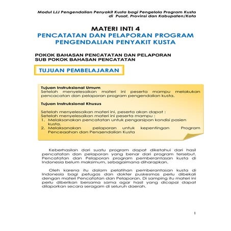 Pdf mi 4. pencatatan dan pelaporan pokok bahasan 1 pencatatan revisi 1 juli | PDF