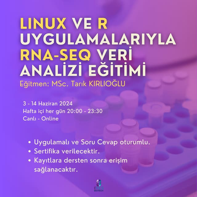 Linux ve R Uygulamalarıyla RNA-seq Veri Analizi Eğitimi | PDF