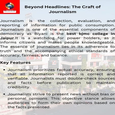 Beyond Headlines: The Craft of Journalism | PDF