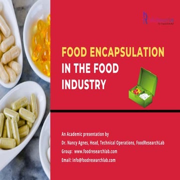 encapsulation in the food industry | PDF