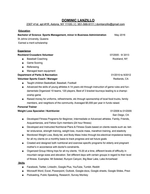 Internship Resume | PDF