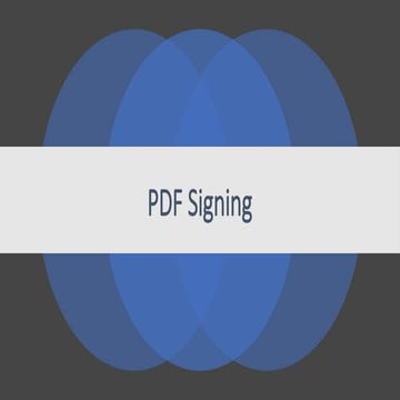 the PDF Signing Slide slide howto guidance | PPT