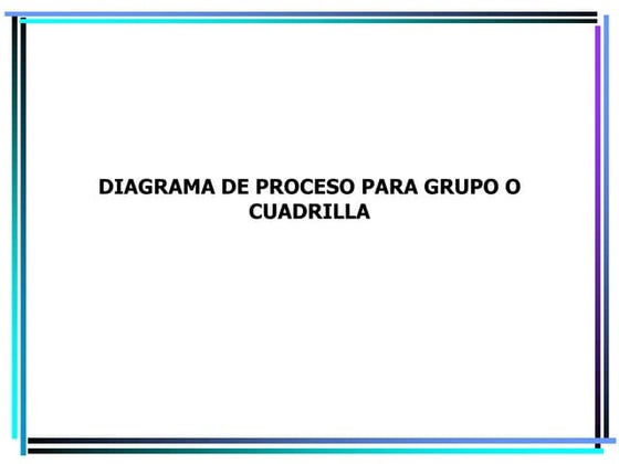 Diagrama de proceso de grupo o cuadrilla de operarios | PDF
