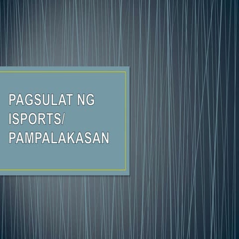 Isports Balita ppt | PPTX