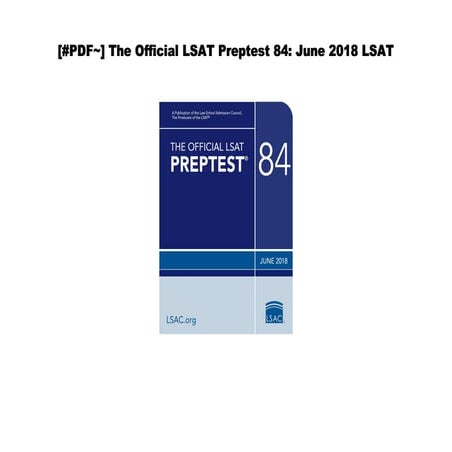 [PDF] The Official LSAT Preptest 84: June 2018 LSAT | PDF