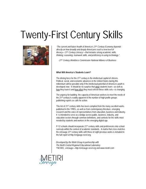 Twenty First Century Skills Pdf