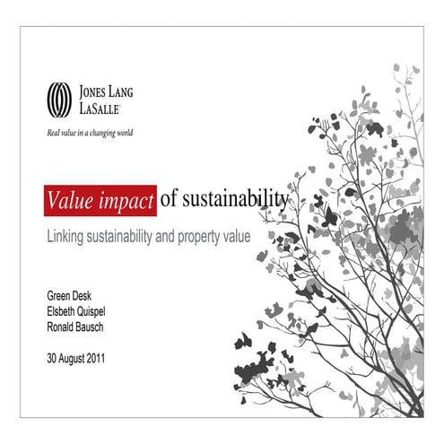 sustainability performance - value impact | PPT
