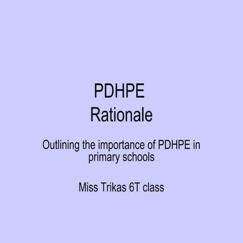 Pdhpe | PPT