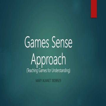 PDHPE Game Sense Approach | PPT