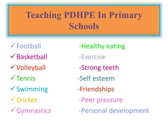 PDHPE Rationale | PPTX | Children\'s Health | Healthy Living
