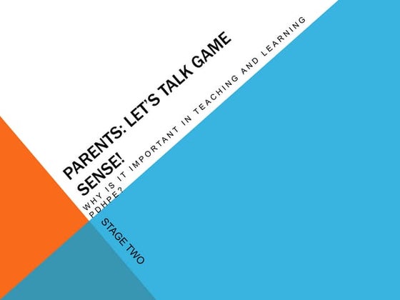 What is a game sense approach | PPT