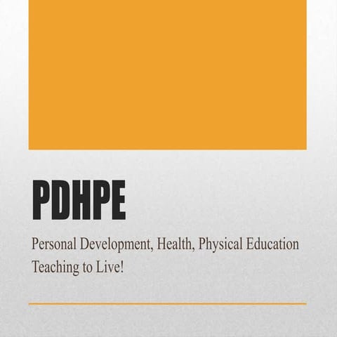 PDHPE rationale | PPTX | Education