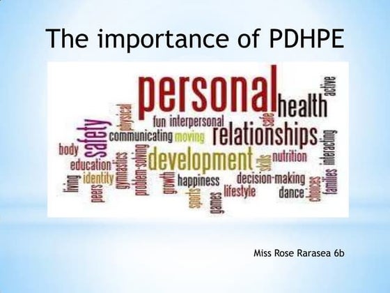 PDHPE RATIONALE | PPTX