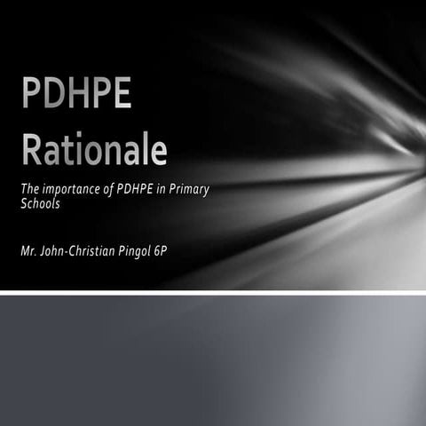 Pdhpe rationale | PPTX