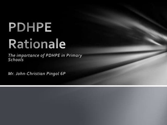 Pdhpe | PPTX | Primary Education | Education