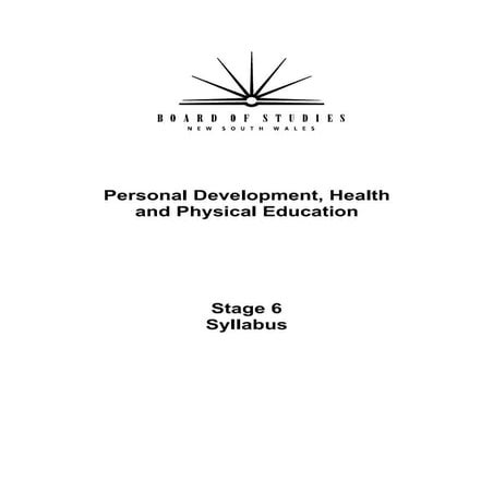 Pdhpe stage 6 syllabus | PDF
