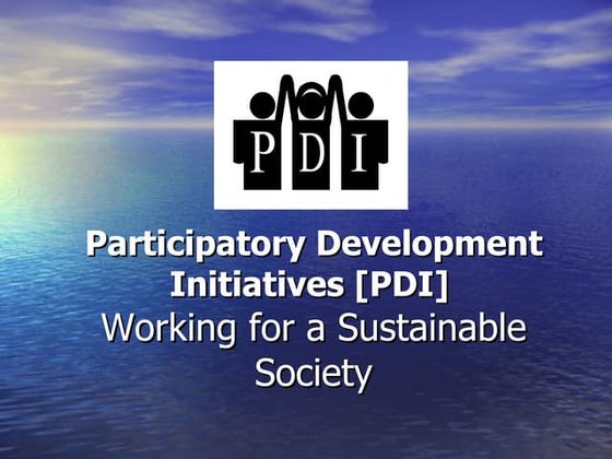 Participatory Development Initiatives, Organization at Pdi