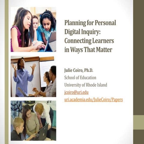 Personal Digital Inquiry Handouts | PPT