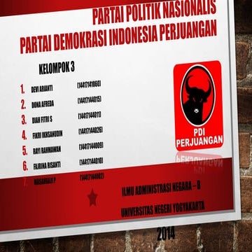 PARTAI POLITIK PDI PERJUANGAN | PPTX