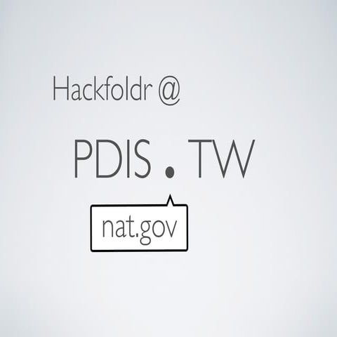 Hackfoldr @ PDIS.tw