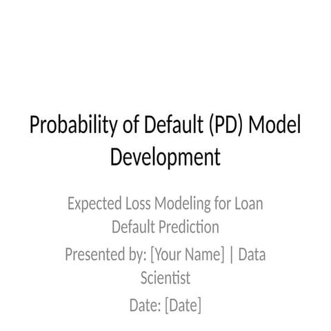 Pd Model Presentation With Visuals And Chart Pptx