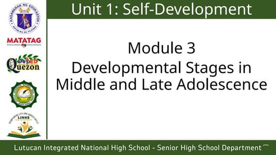 PERDEV MODULE 3 - the developmental stages | PPTX