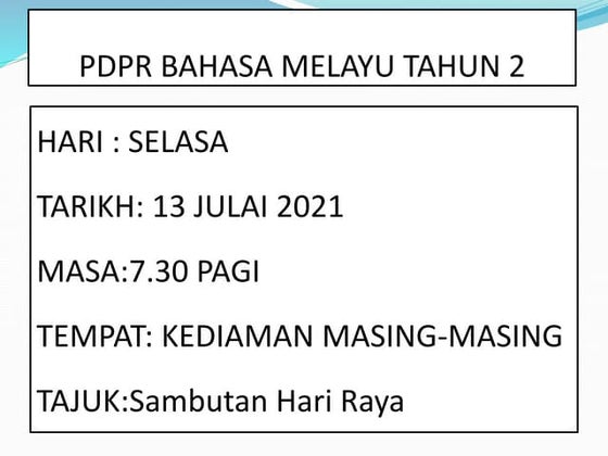 PDPR BAHASA MELAYU | PPTX